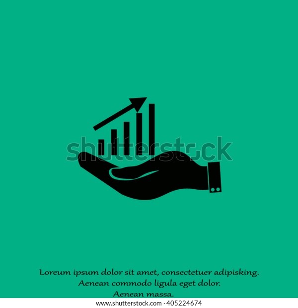 Hand Holding Chart Diagram Figure Sign Stock Vector (Royalty Free ...