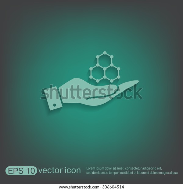 Hand Holding Chemical Compound Symbol Chemistry Stock Vector (Royalty ...