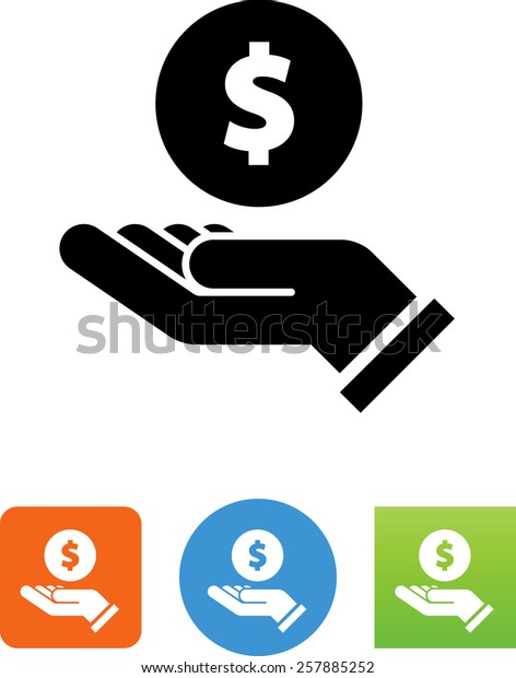 Hand Holding Coin Icon Stock Vector (Royalty Free) 257885252 | Shutterstock