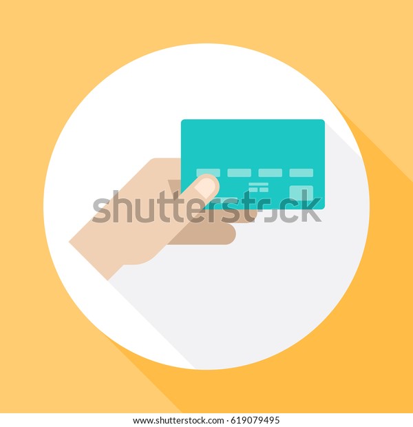 Hand Holding Credit Card Icon Vector Stock Vector (Royalty Free ...