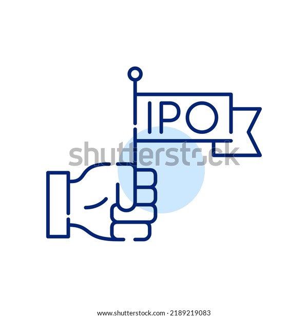 Hand Holding Flag Word Ipo Successful Stock Vector (Royalty Free ...