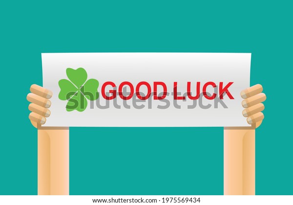 Hand Holding Good Luck Sign Vector Stock Vector (Royalty Free ...