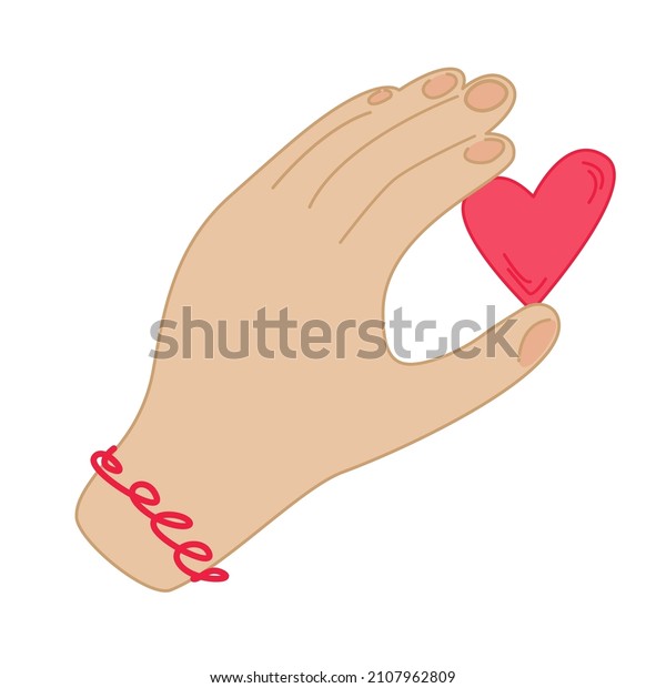 Hand Holding Heart Vector Illustration Isolated Stock Vector (Royalty ...