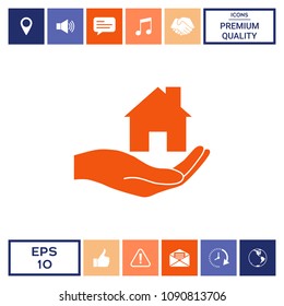 Hand Holding Home Stock Vector (Royalty Free) 1090813706 | Shutterstock