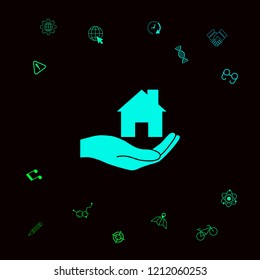 Hand Holding Home Stock Vector (Royalty Free) 1212060253 | Shutterstock