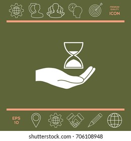 Hand Holding Hourglass Stock Vector (Royalty Free) 706108948 | Shutterstock