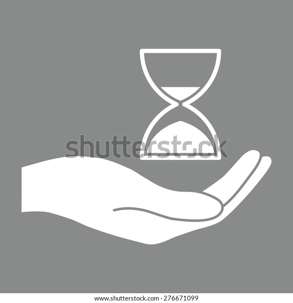 Hand Holding Hourglass Stock Vector (Royalty Free) 276671099