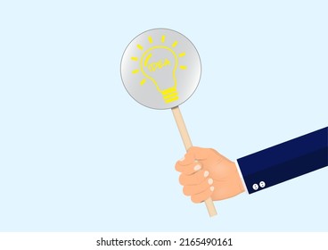 Hand Holding Idea Sign Vector Illustration Stock Vector (Royalty Free ...