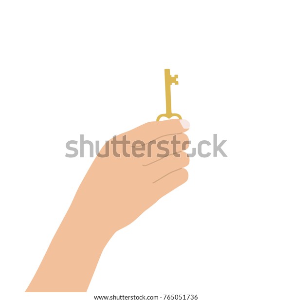 Hand Holding Key Vector Illustration Design Stock Vector (Royalty Free ...