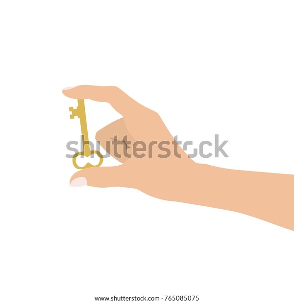 Hand Holding Key Vector Illustration Design Stock Vector (Royalty Free ...