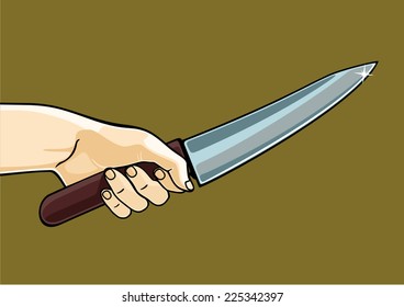 3,736 Hand Holding Knife Vector Images, Stock Photos & Vectors ...