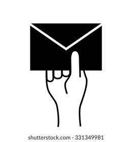 Hand Holding Letter Stock Vector (Royalty Free) 331349981 | Shutterstock