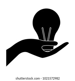 Hand Holding Light Bulb Save Ecology Stock Vector (Royalty Free ...