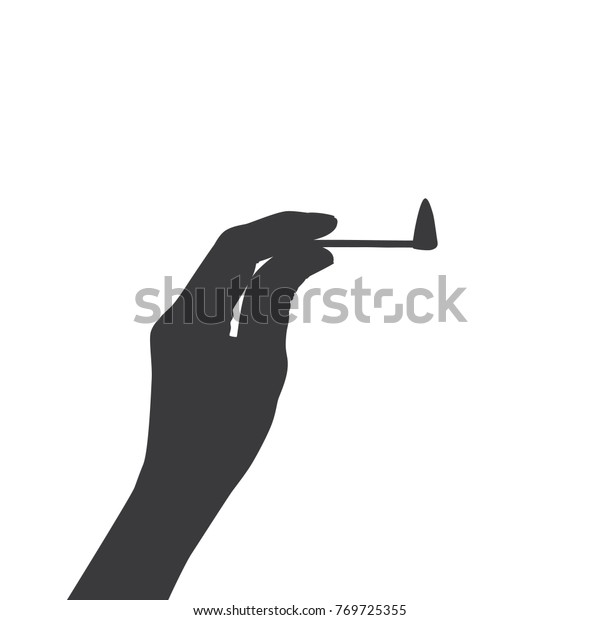 Hand Holding Match Vector Illustration Design Stock Vector (Royalty ...