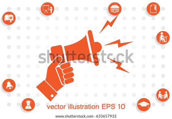 Hand Holding Megaphone Icon Vector Eps Stock Vector (Royalty Free ...
