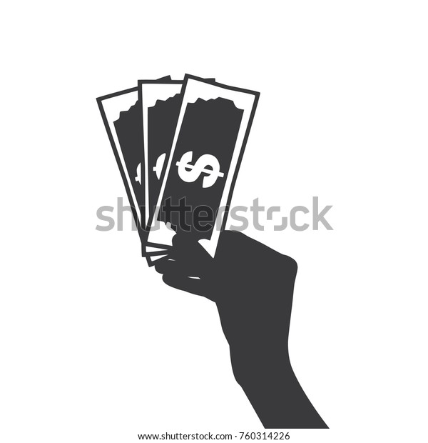 Hand Holding Money Vector Illustration Design Stock Vector (Royalty ...