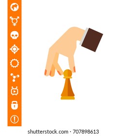 Hand Holding Pawn Icon Stock Vector (Royalty Free) 707898613 | Shutterstock