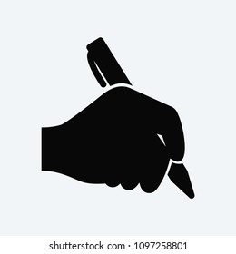 Hand Holding Pen Icon Vector Stock Vector (Royalty Free) 1097258801 ...