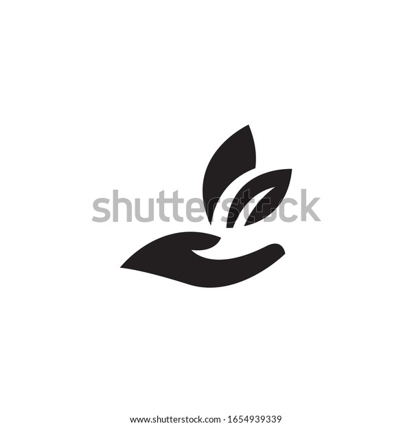 Hand Holding Plants Logo Template Vector Stock Vector (Royalty Free ...