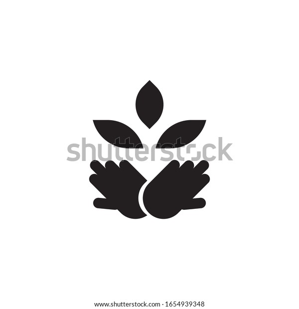 Hand Holding Plants Logo Template Vector Stock Vector (Royalty Free ...