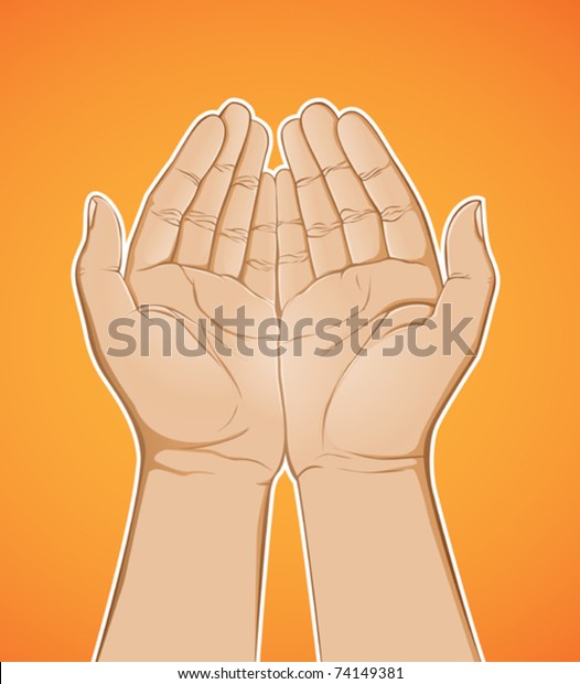 Hand Holding Position Stock Vector (Royalty Free) 74149381 | Shutterstock