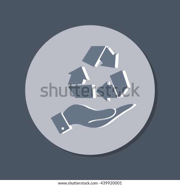 Hand Holding Recycle Symbol Stock Vector (Royalty Free) 439920001 ...