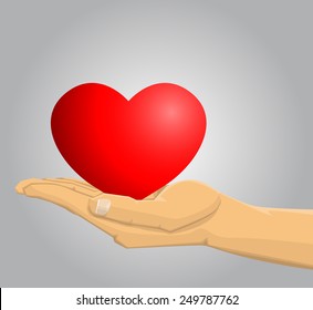 Open Hand Gestures Heart Above Hands: เวกเตอร์สต็อก (ปลอดค่าลิขสิทธิ์ ...