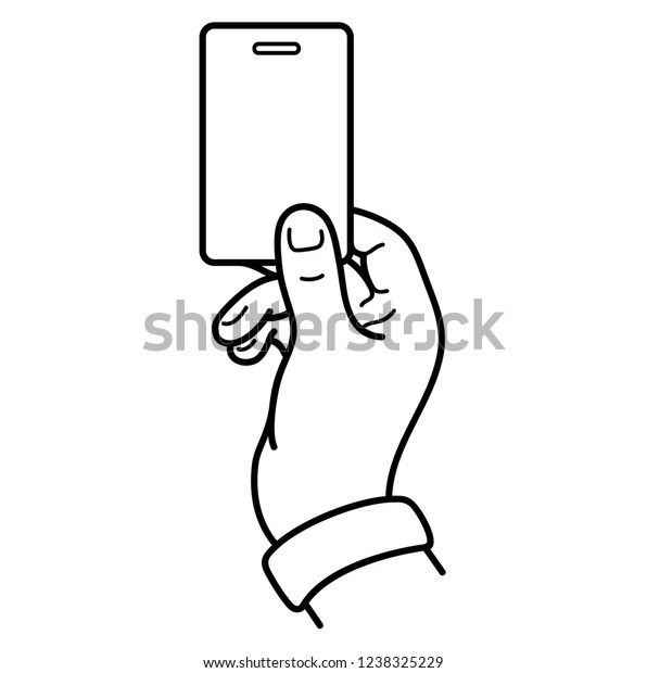 Hand Holding Rfid Card Vector Flat Stock Vector (Royalty Free ...