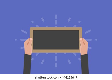 Hand Holding Sign Board Vector Illustration Stock Vector (Royalty Free ...