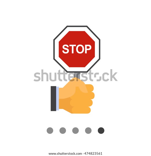 Hand Holding Stop Sign Stock Vector (Royalty Free) 474823561 | Shutterstock