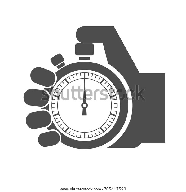 Hand Holding Stopwatch Icon Stock Vector (Royalty Free) 705617599 ...