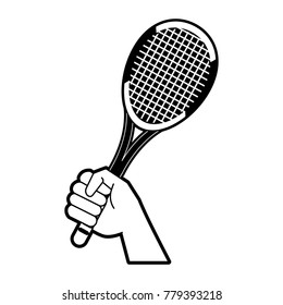 Hand Holding Tennis Racket Stock Vector (Royalty Free) 779394643