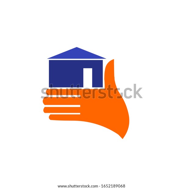 Hand Home Logo Design Modern Template Stock Vector (Royalty Free ...