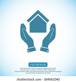 Hand House Icon Stock Vector (Royalty Free) 369061040 | Shutterstock