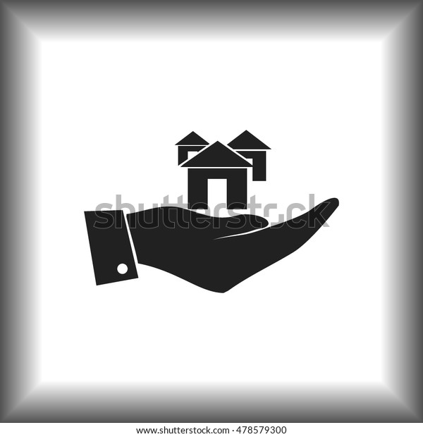 Hand House Icon Stock Vector (Royalty Free) 478579300 | Shutterstock