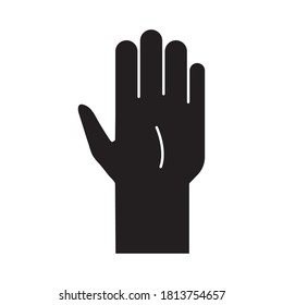 Hand Human Stop Silhouette Style Icon Stock Vector (Royalty Free ...