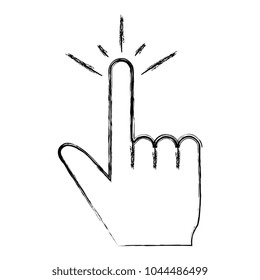 Hand Human Touching Icon Stock Vector (Royalty Free) 1044486499