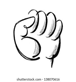 Hand Hurray Sign 3 Stock Vector (Royalty Free) 138070616
