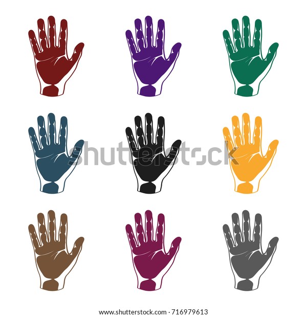 Hand Icon Black Style Isolated On Stock Vector (Royalty Free) 716979613