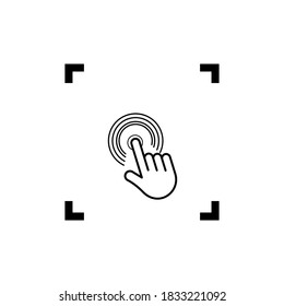 Hand Icon By Pressing Pin Fingerprint Stock Vector (Royalty Free ...