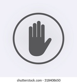 Stop Vector Icon Hand Symbol Simple Stock Vector (Royalty Free ...