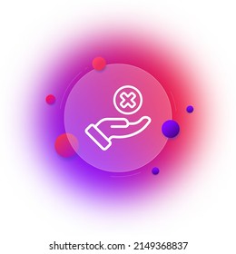 Hand Icon Cross Refusal Act Refusal Stock Vector (Royalty Free ...