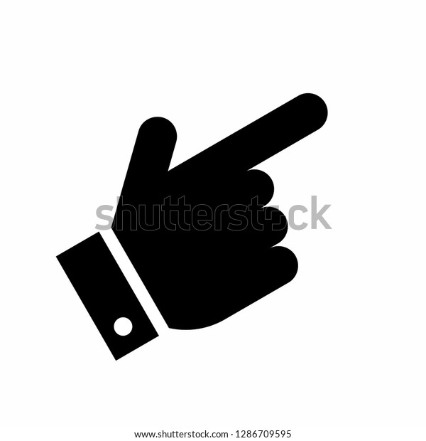 Hand Icon Finger Icon Vector On Stock Vector (Royalty Free) 1286709595 ...