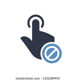 Hand Icon Gestures Icon Not Allowed Stock Vector (Royalty Free ...