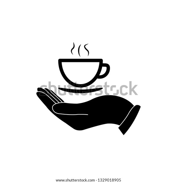 Hand Icon Hold Cup Coffee Tea Stock Vector (Royalty Free) 1329018905 ...