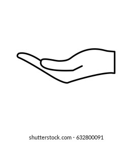 Open Hand Icon Stock Vector (Royalty Free) 441083536