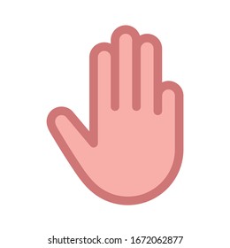 Hand Icon On White Background Vector Stock Vector (Royalty Free ...