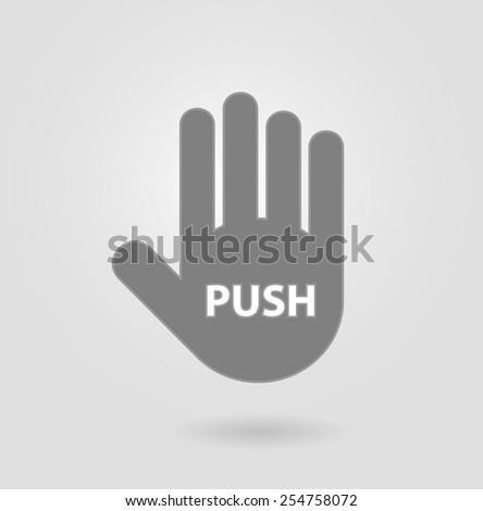 Hand Icon Push Open Sign Stock Vector (Royalty Free) 254758072 ...