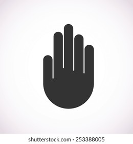 Hand Icon Silhouette Isolated Vector Illustration: เวกเตอร์สต็อก (ปลอด ...