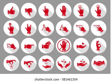Hand Icons Set Stock Vector (Royalty Free) 581461354 | Shutterstock